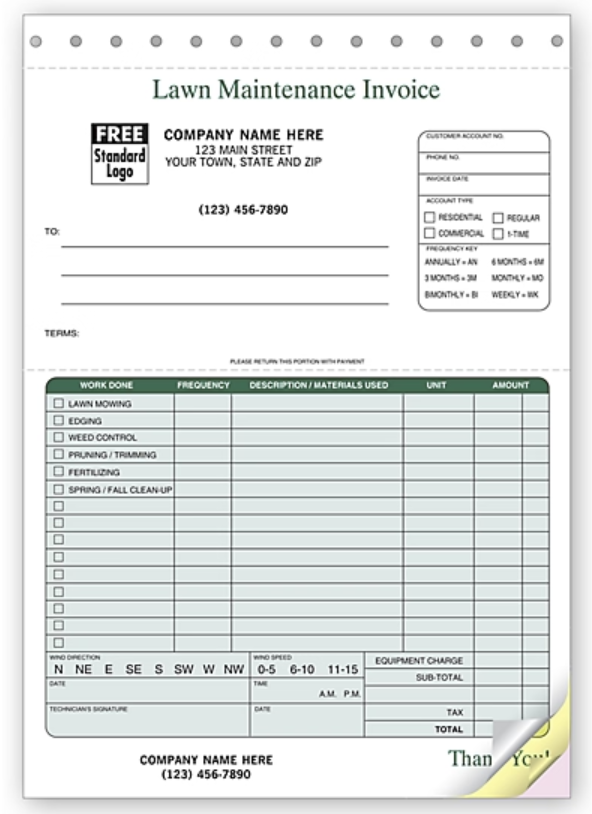 Landscaping Invoice 123 – American Business Forms & Envelopes