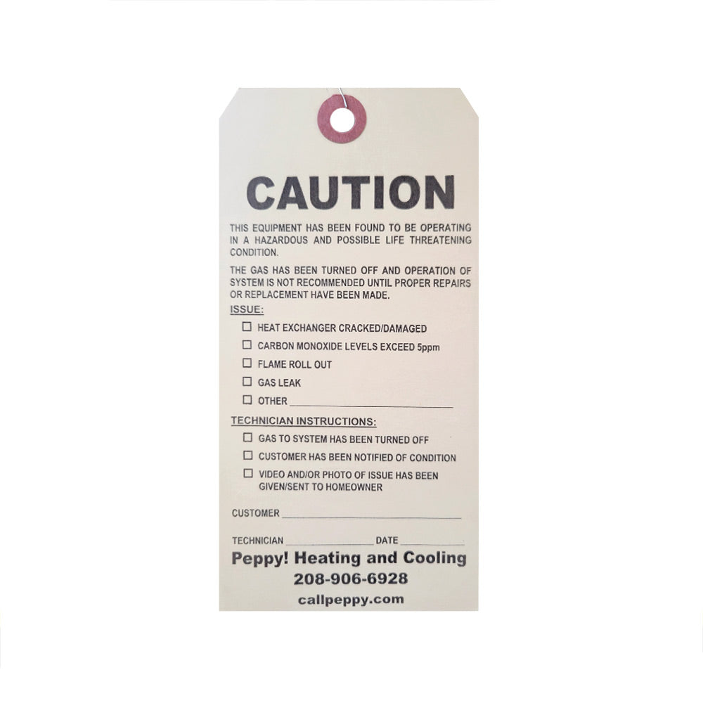 Caution Service Inspection Tag – American Business Forms & Envelopes