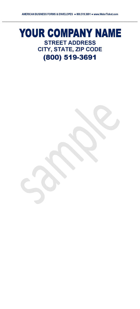 PROPANE ELECTRONIC METER TICKET-LCR2 (ET-12P) - CUSTOM PRINTED - 3-PAR ...