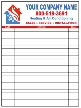 HVAC Service Sticker - 6 x 8 inch Customized with your Info – American ...