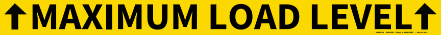 MAXIMUM LOAD LEVEL 3" x 36" – American Business Forms & Envelopes
