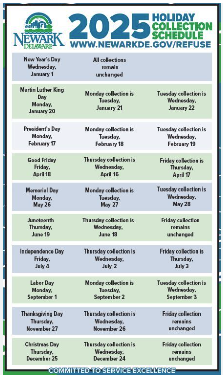 Refuse Holiday Schedule Rack Cards (4" x 9") # 2 – American Business ...