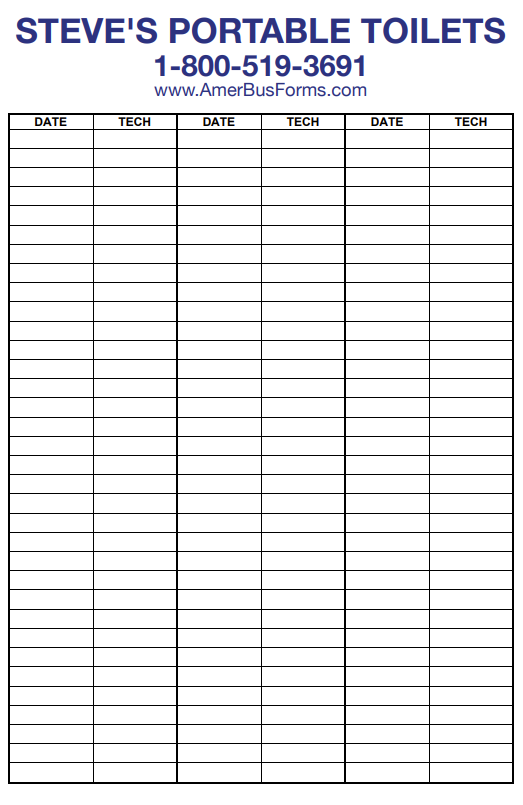 Portable Toilet Service Sticker - 6 x 8 inch Customized with your Info ...