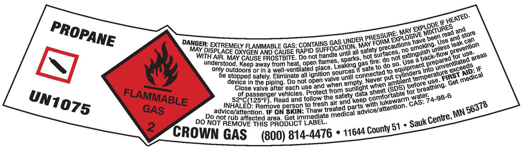 Propane Tank Label (Angled) #02 - 7" x 2" – American Business Forms ...