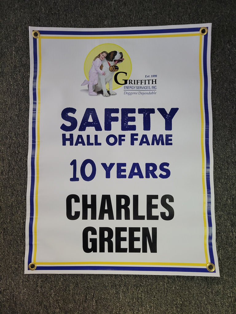 Safety Banners- Custom with your Logo and Info 18 X 24 INCHES ...