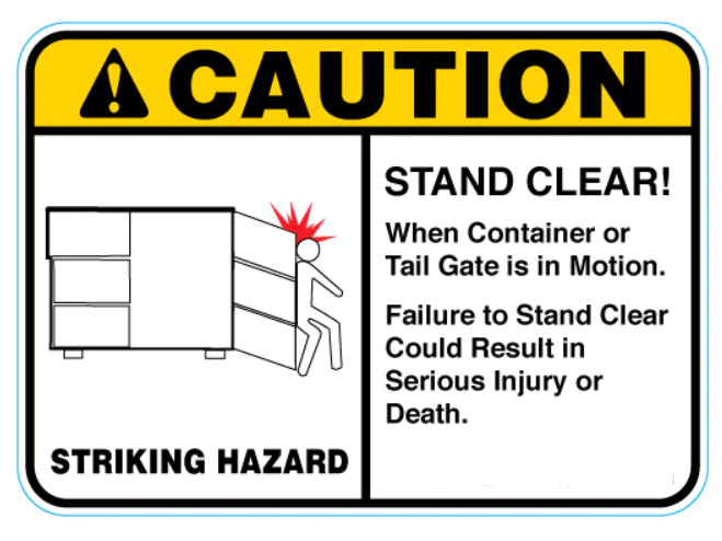 Stock: Stand Clear Container Stickers - 5" x 7" – American Business ...