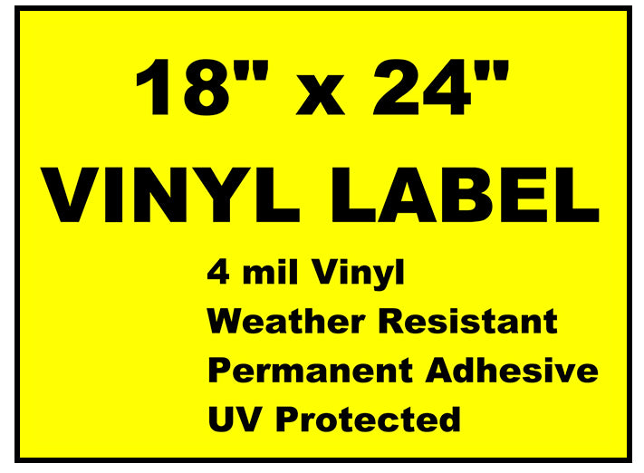 Custom Vinyl Labels - 18" x 24" (2 Colors) – American Business Forms ...