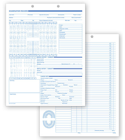 Adult Primary Exam Record, Vertical #21019V – American Business Forms ...