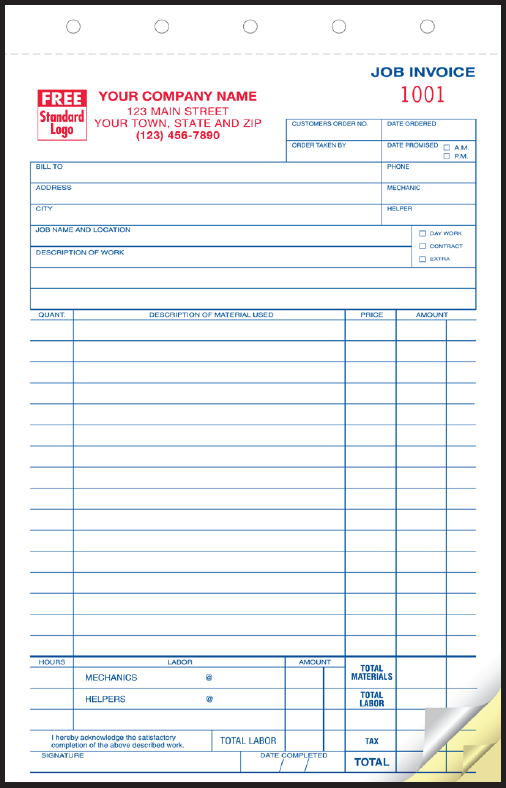Job Invoice 211 – American Business Forms & Envelopes