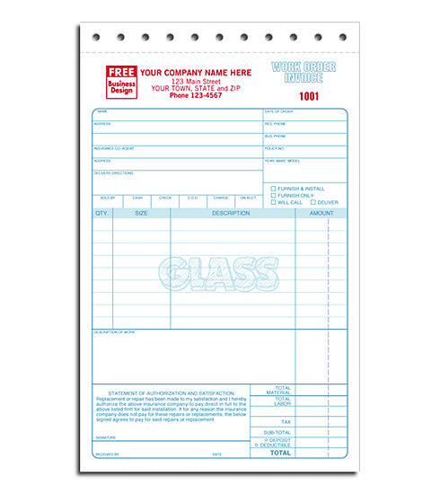 Glass Repair Work Order #2520 – American Business Forms & Envelopes