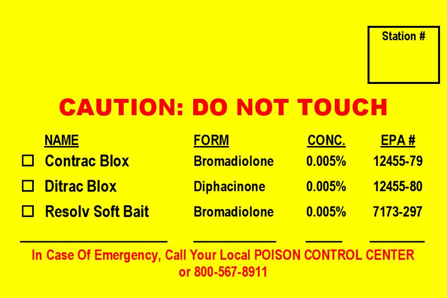 Bait Station Label - 2in x 3in – American Business Forms & Envelopes