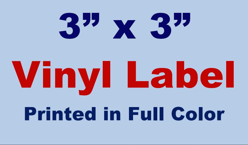 Vinyl Labels - 3" x 3" (Full Color) – American Business Forms & Envelopes