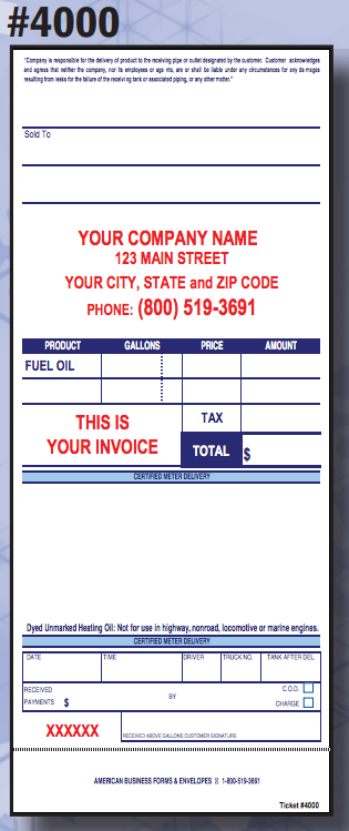 Fuel Oil Meter Tickets – American Business Forms & Envelopes