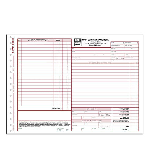 Repair Orders #6583A – American Business Forms & Envelopes