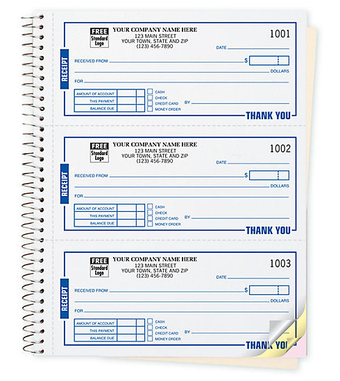 Receipt Book - 3 Parts – American Business Forms & Envelopes
