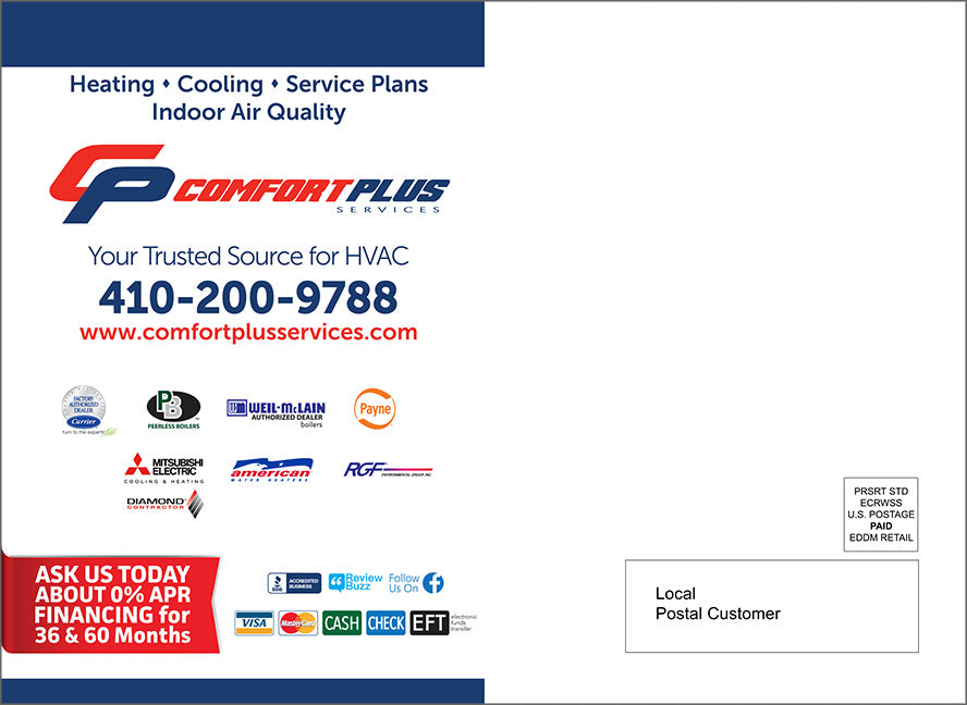 HVAC Reminder Cards - Template #10 - 4 in x 6 in – American Business ...