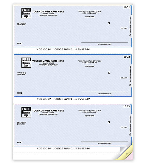 QuickBooks Checks (3 per page) Unlined DLA105 – American Business Forms ...