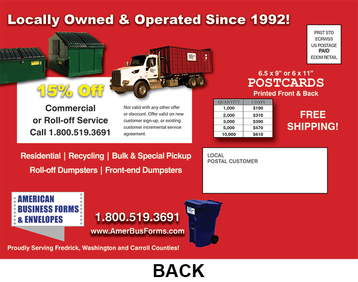 EDDM Refuse Residential - Template #01 – American Business Forms ...