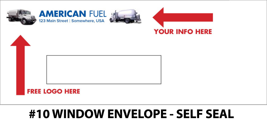 #10 Window Fuel Envelope - Self Seal – American Business Forms & Envelopes