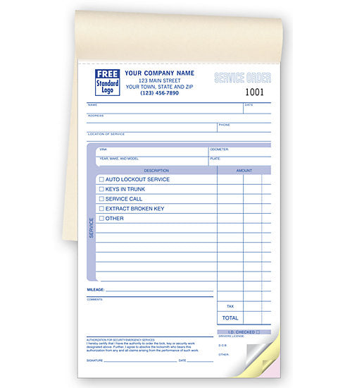 Locksmith Service Orders - Auto Lockout Booked #252 – American Business ...