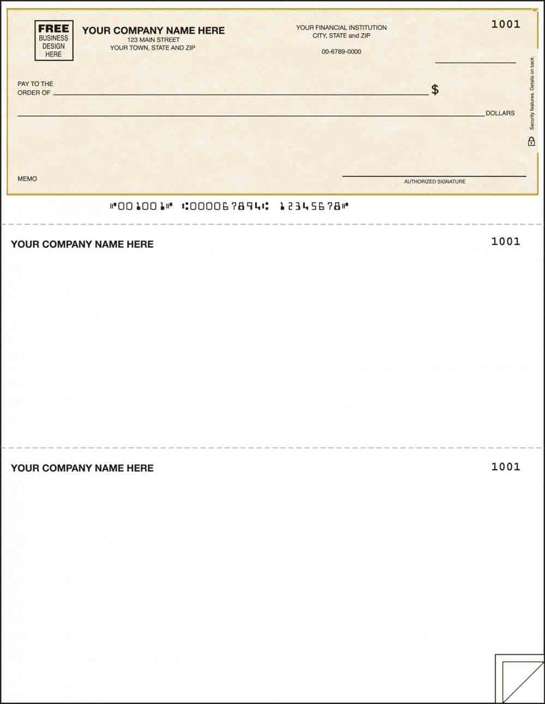 QuickBooks Laser Checks (with lines) DLT103 – American Business Forms ...