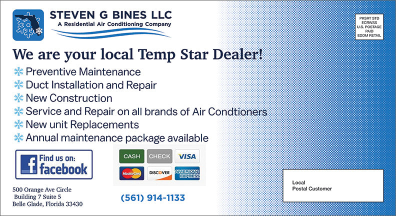 HVAC Reminder Cards - Template #11 - 4 in x 6 in – American Business ...