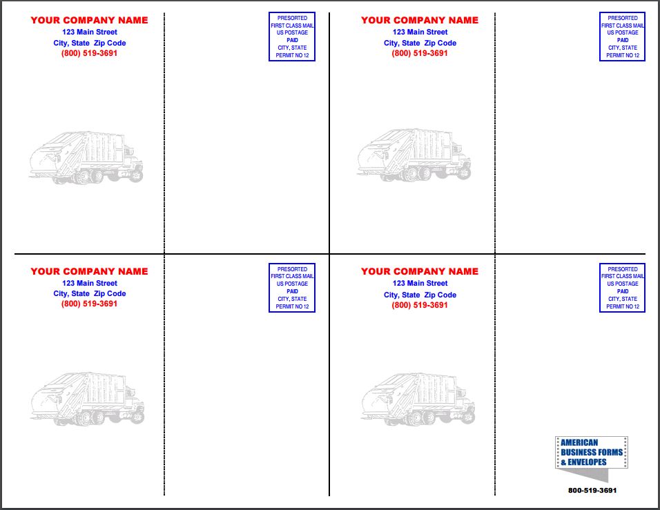 Soft-Pak Laser Postcard Statement – American Business Forms & Envelopes