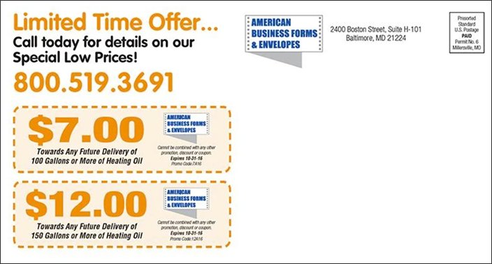 Fuel Postcards - Template #05 – American Business Forms & Envelopes