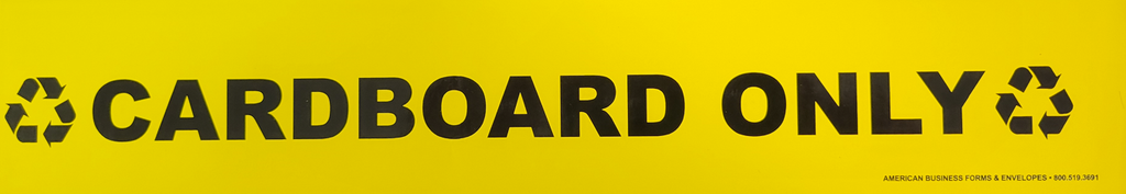 Stock: Stock Cardboard Only Stickers - 3" x 15" – American Business ...