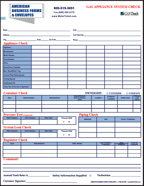 Propane Catalog – Tagged "Gas Check Forms" – American Business Forms ...