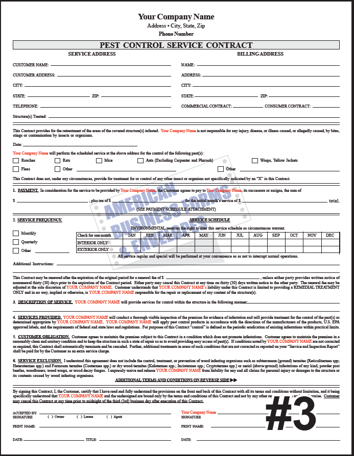 Pest Contract #3 – American Business Forms & Envelopes