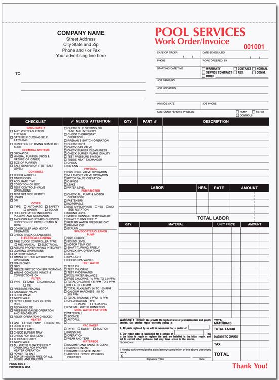 Pool Invoice – American Business Forms & Envelopes