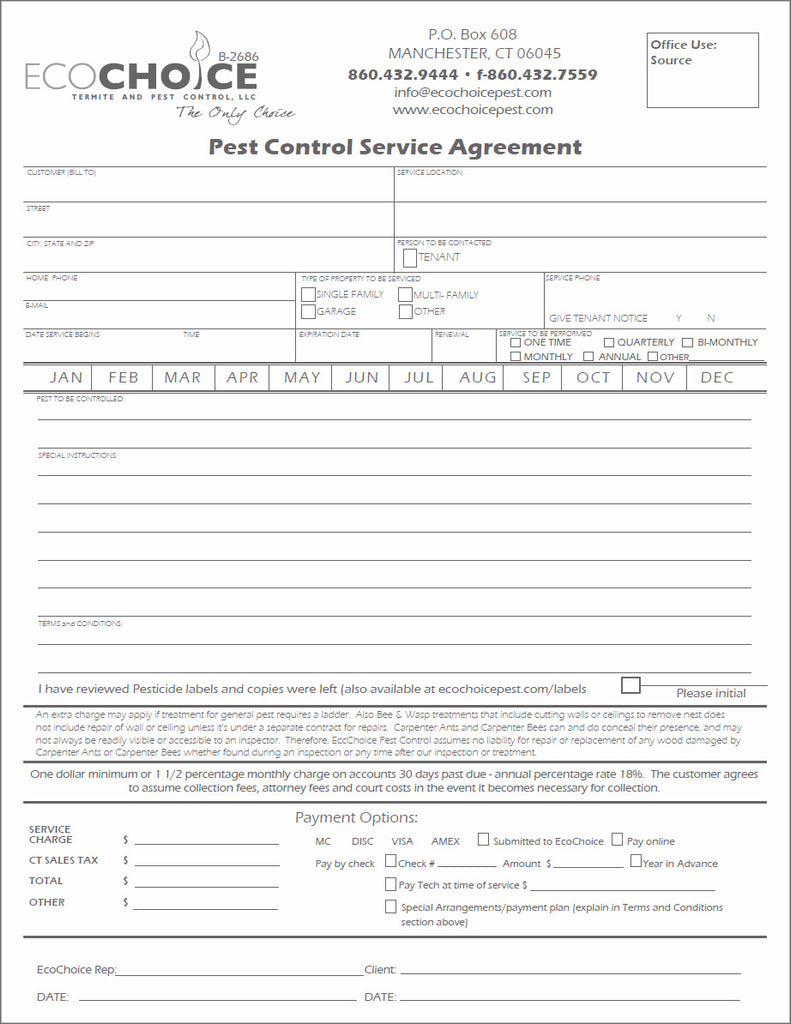 Pest Contract #8 - Service Agreement – American Business Forms & Envelopes
