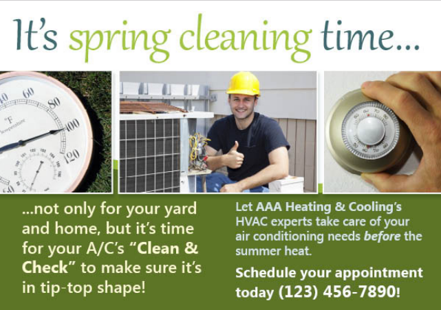 HVAC Reminder Cards - Template #07 - 4 in x 6 in – American Business ...